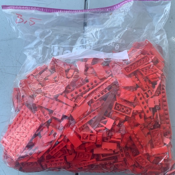 Lego | Toys | Large Bag Of Red Lego Pieces 3 Lbs | Poshmark